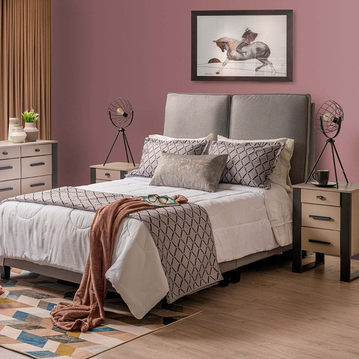 COMBO Mezzodi | Cabecero + Base Cama + Colchón Zabra Gold – Fiotti